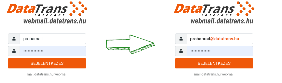 Levelezés beállítása - "DATATRANS Internet" Kft.